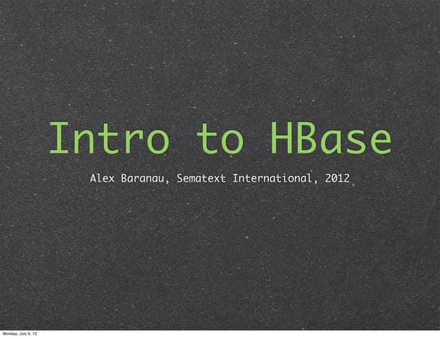 Intro To Hbase Pdf