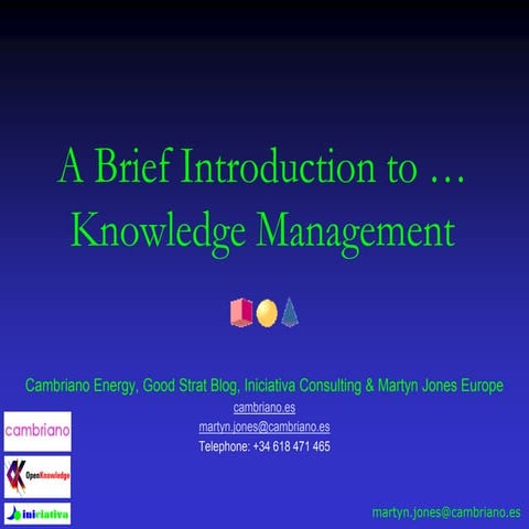 Introduction to Knowledge Management | PPTX