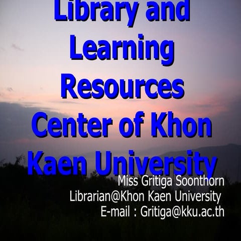 Intro to KKU Library | PPT