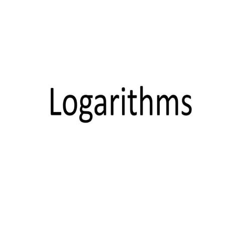 Introduction to Logarithms | PPTX