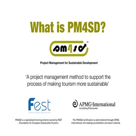 What Is PM4SD? Project Management for Sustainable Development | PDF