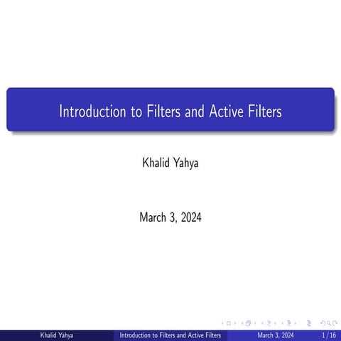 Active filter design involves using active components like operational ...