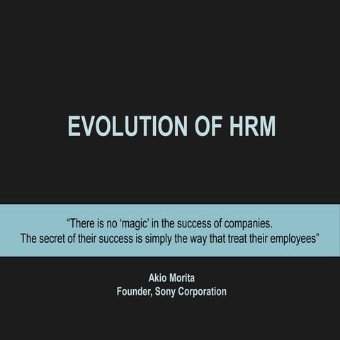 Intro and evolution of hrm | PPSX