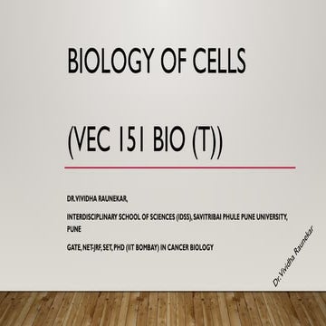Introduction to cell biology_Biology of Cells | PPTX