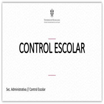 Introducción a Control Escolar | PPTX