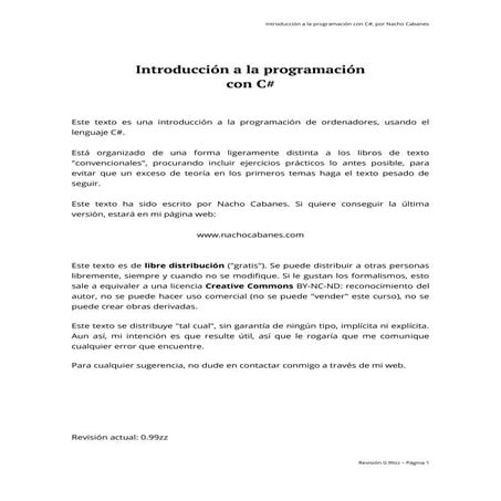 Intro csharp enero de 2015 | PDF