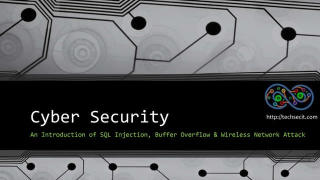 An Introduction of SQL Injection, Buffer Overflow & Wireless Attack | PPTX An Introduction of SQL Injection, Buffer Overflow & Wireless Attack | PPTX