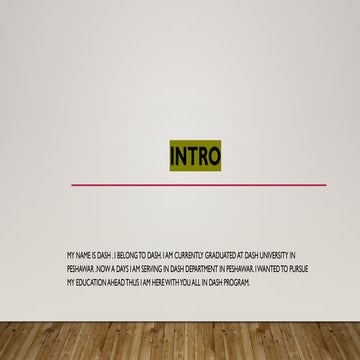 Intro dash some thing personal in your live | PPT