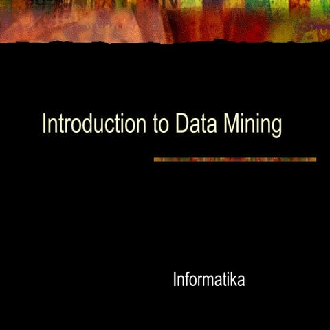 Intro data mining lingkup | PPT