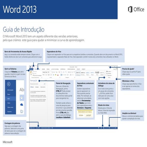 Guia rápido de utilização do Word 2013 | PDF
