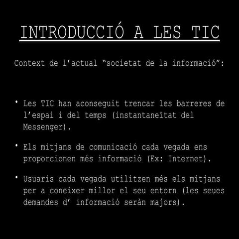 Introducció a les TIC | PPT