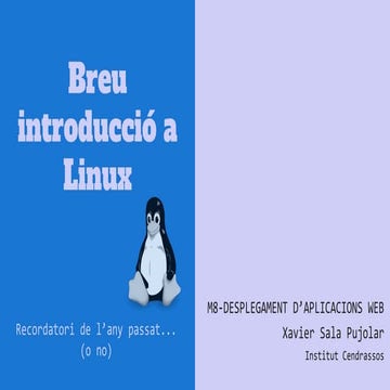 Introducció molt breu sobre el sistema operatiu Linux | PDF