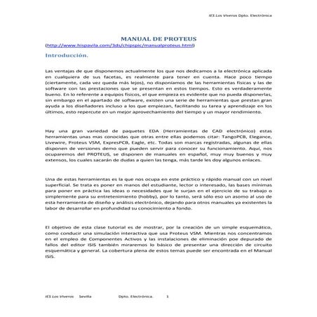 Manual de Uso Detallado de Proteus | PDF