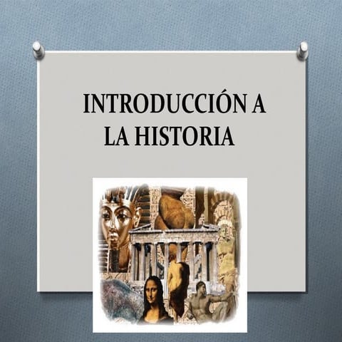 Presentación de la asignatura de Historia | PPT