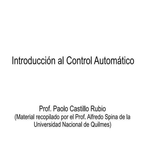 Introducción al Control Automático | ODP