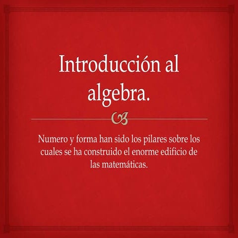 Introducción al algebra | PPTX