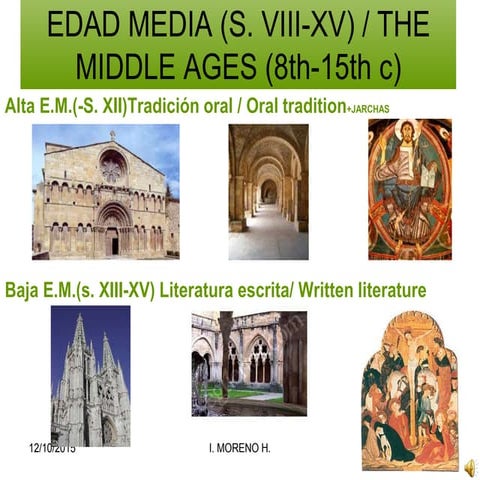 Introducción a la literatura de la edad media (bilingüe) | PPSX