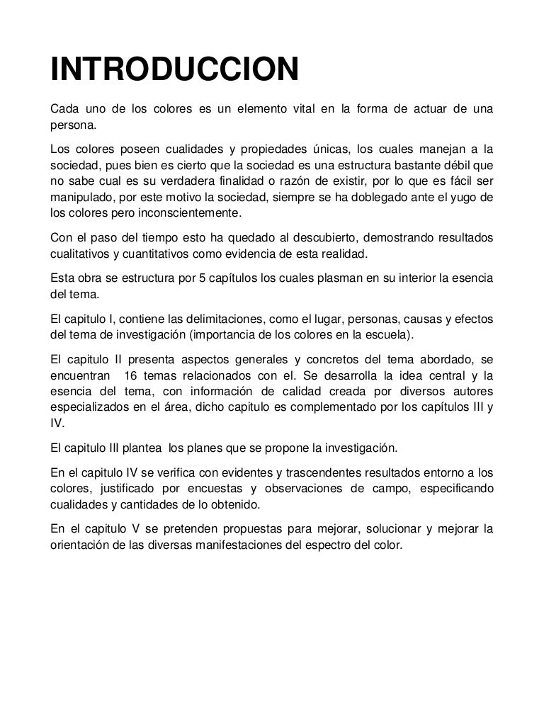 Ejemplo De Una Introduccion