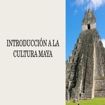 Diapositivas Cultura Maya INFORMACION GENERAL | PPTX