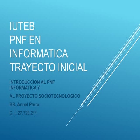 Introduccion a l pnf inf y pst | PPT