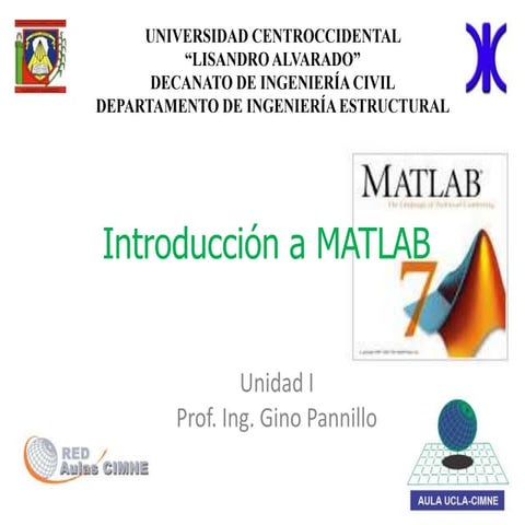 Introduccion y operaciones basicas (matlab) | PPTX | Programming Languages | Computing
