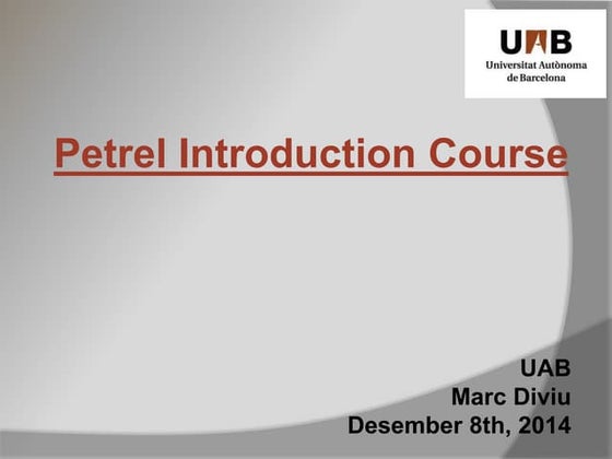 Petrel introduction course guide | PDF | Geology | Science