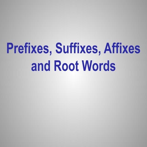 Introduce Prefixes Suffixes Roots Affixes PowerPoint.pptx