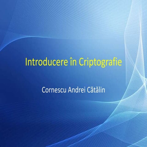 Introducere în criptografie | PPTX