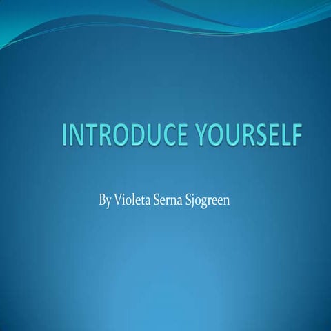 Introduce yourself | PPTX