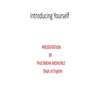 Introduciing yourself | PPTX