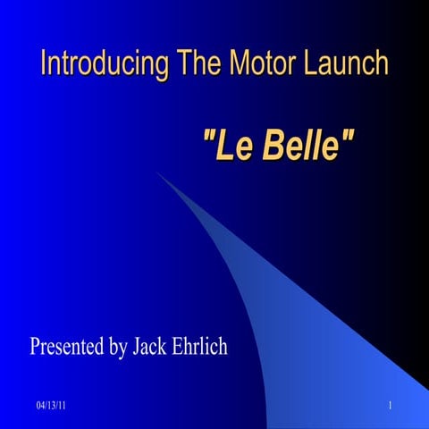 Introducing The Gondola Motor Launch | PPT