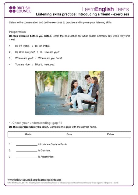 Introducing a friend 2 | PDF