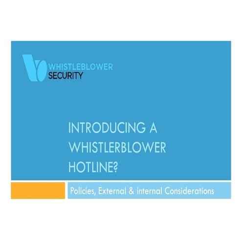 Introducing a whistleblower_hotline | PPT