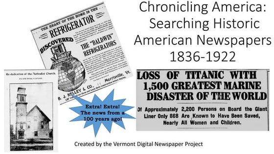 Chronicling America: Using Historic Newspapers in the Classroom & for ...