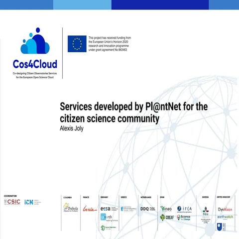 Services developed by Pl@ntNet for the citizen science community | PPT