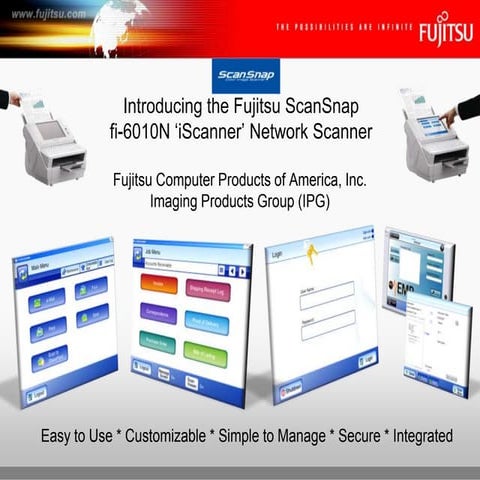 Introducing the Fujitsu ScanSnap Network fi-6010N iScanner | PPSX