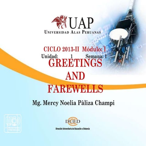 Introducing greetings and farewells ingles 1 unit1 | PPT