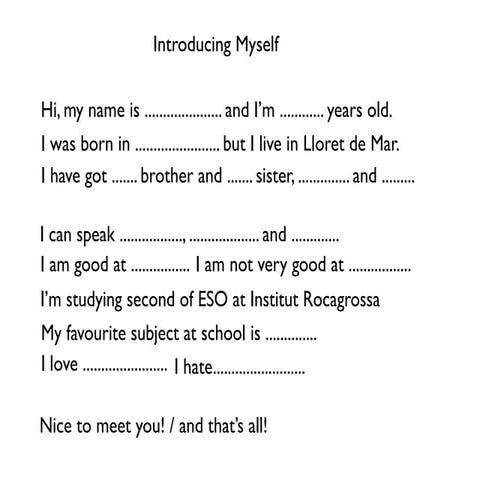 Introducing myself | PPT