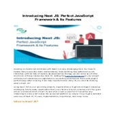 Introducing Next JS Perfect JavaScript Framework & Its Features | PDF