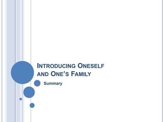 Introducing Oneself | PPTX