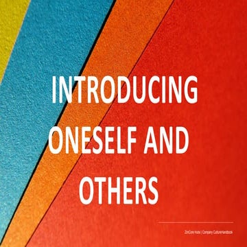 Introduce your self and others. | PPTX