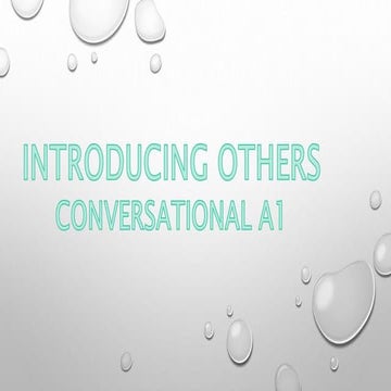 Introducing others vocabulary and examples | PPT