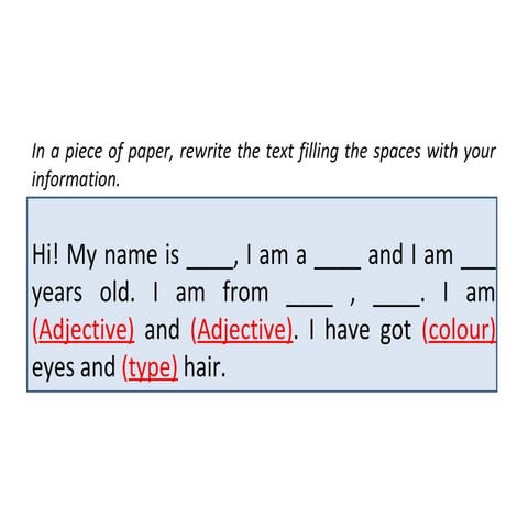 Introducing people 1st activity | PPT