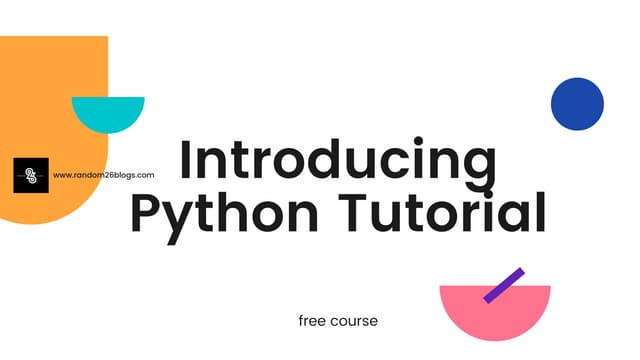 Introducing Python Tutorial.pdf
