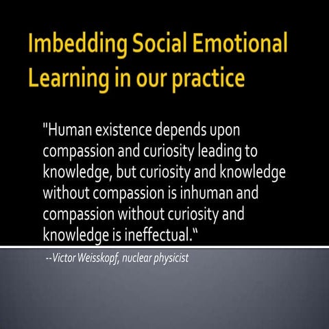 Introducing sel to a whole school | PPT