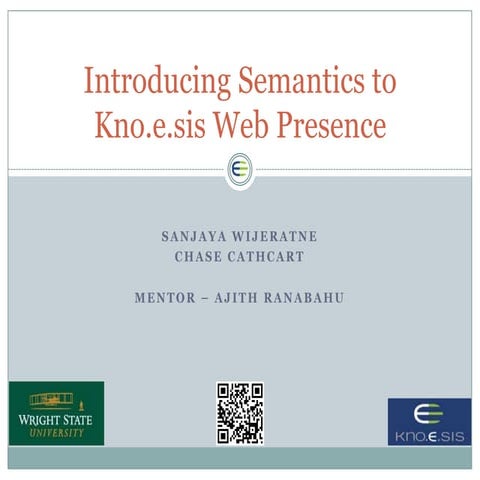 Introducing semantics to_knoesis_website | PPTX | Web Design and HTML | Internet
