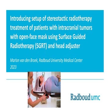 Introducing setup of SRS treatment of patients with open-face mask ...