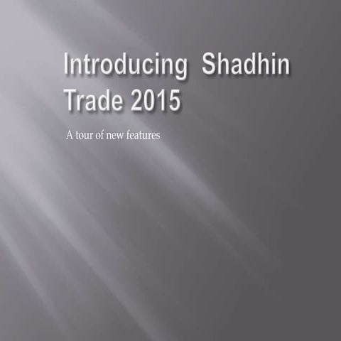Introducing shadhin trade | PPTX | Business | Business and Finance