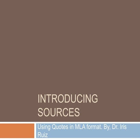 Introducing sources 1 | PPTX