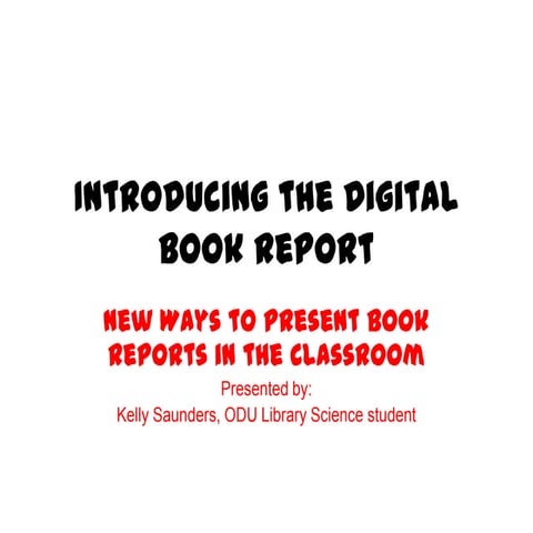 Introducing the digital book report | PPT